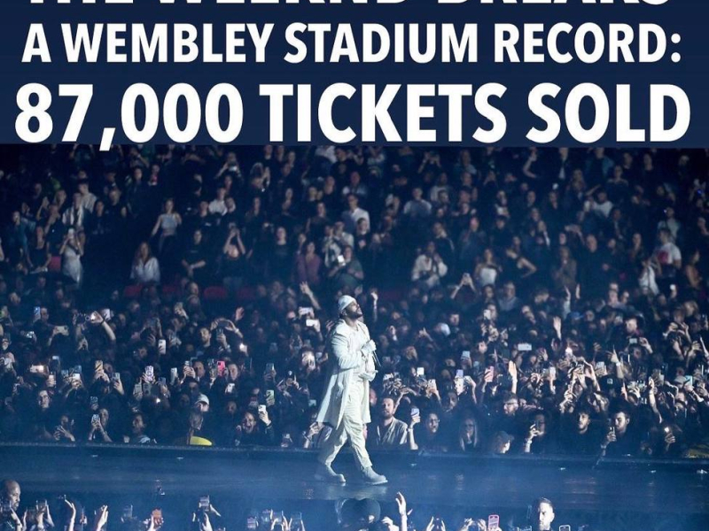 The Weeknd ha conseguido superar una marca histórica en su concierto ...